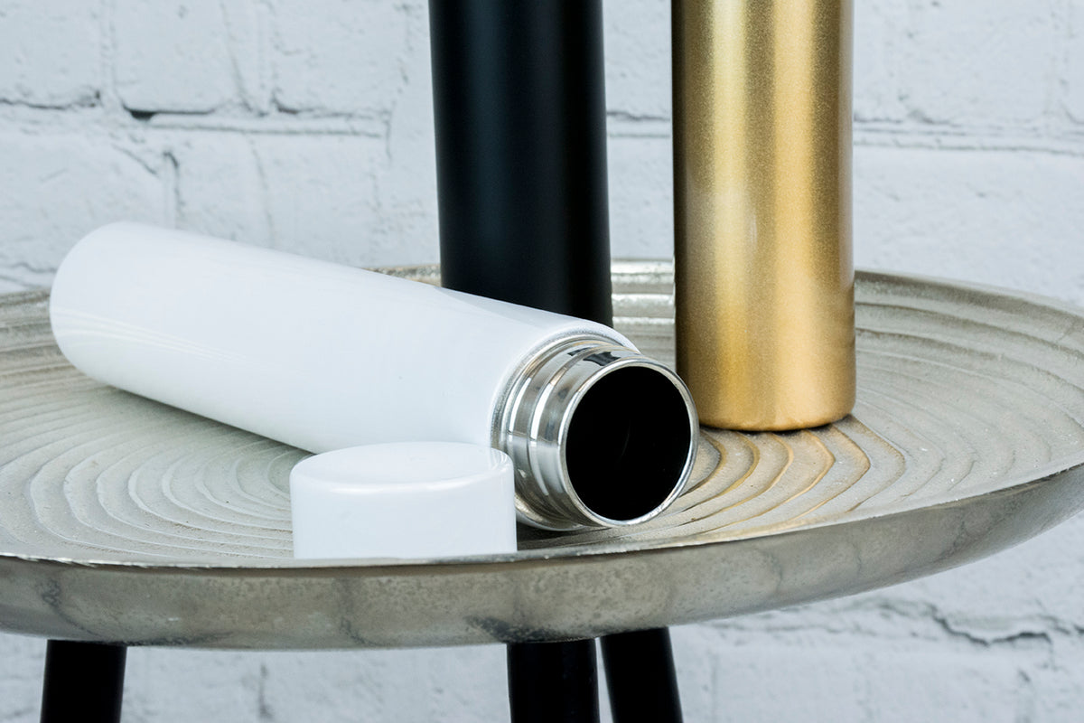 White Slimline Flask Bottle